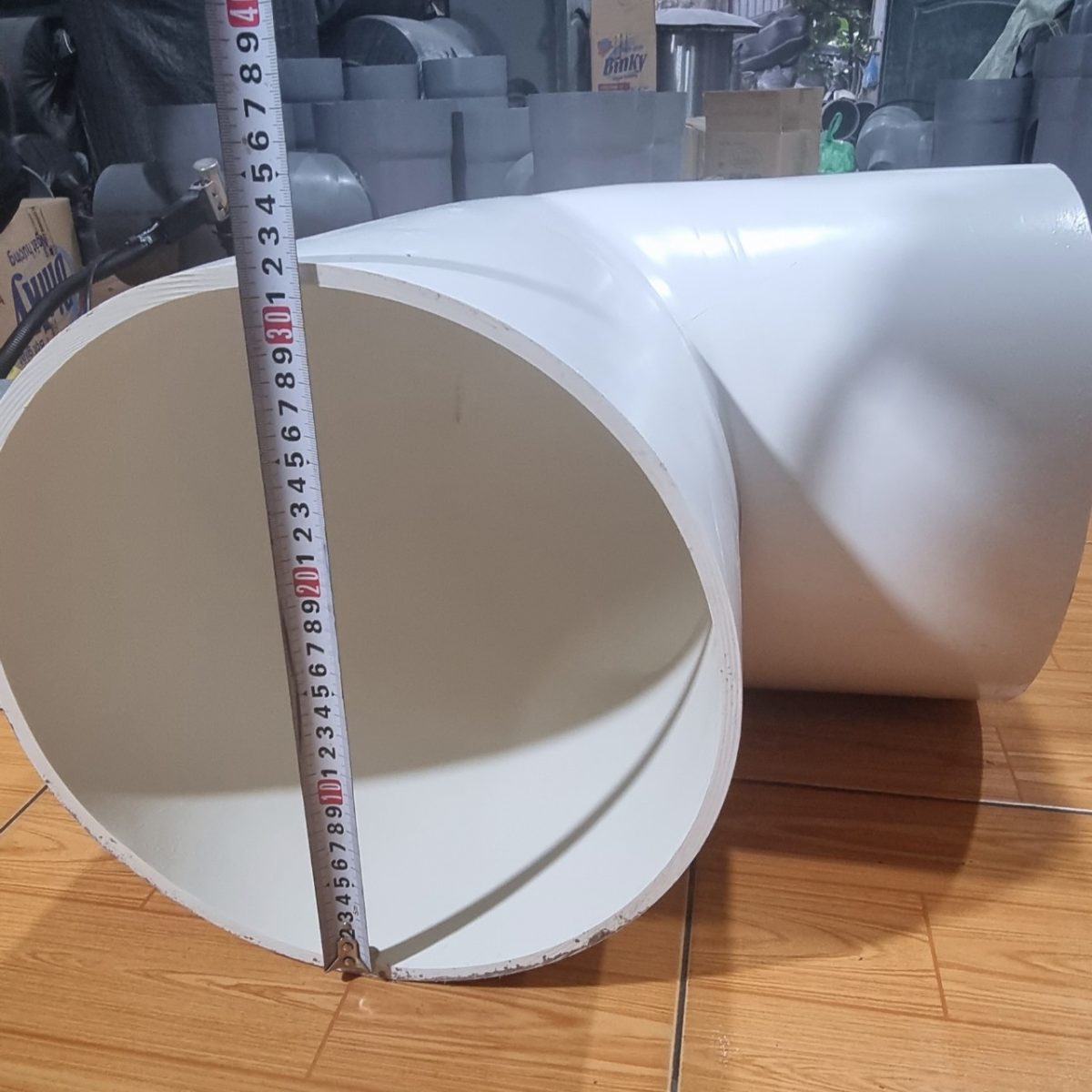 Ống nhựa PVC gia công Sông Ninh Cơ - Cút trắng PVC D315